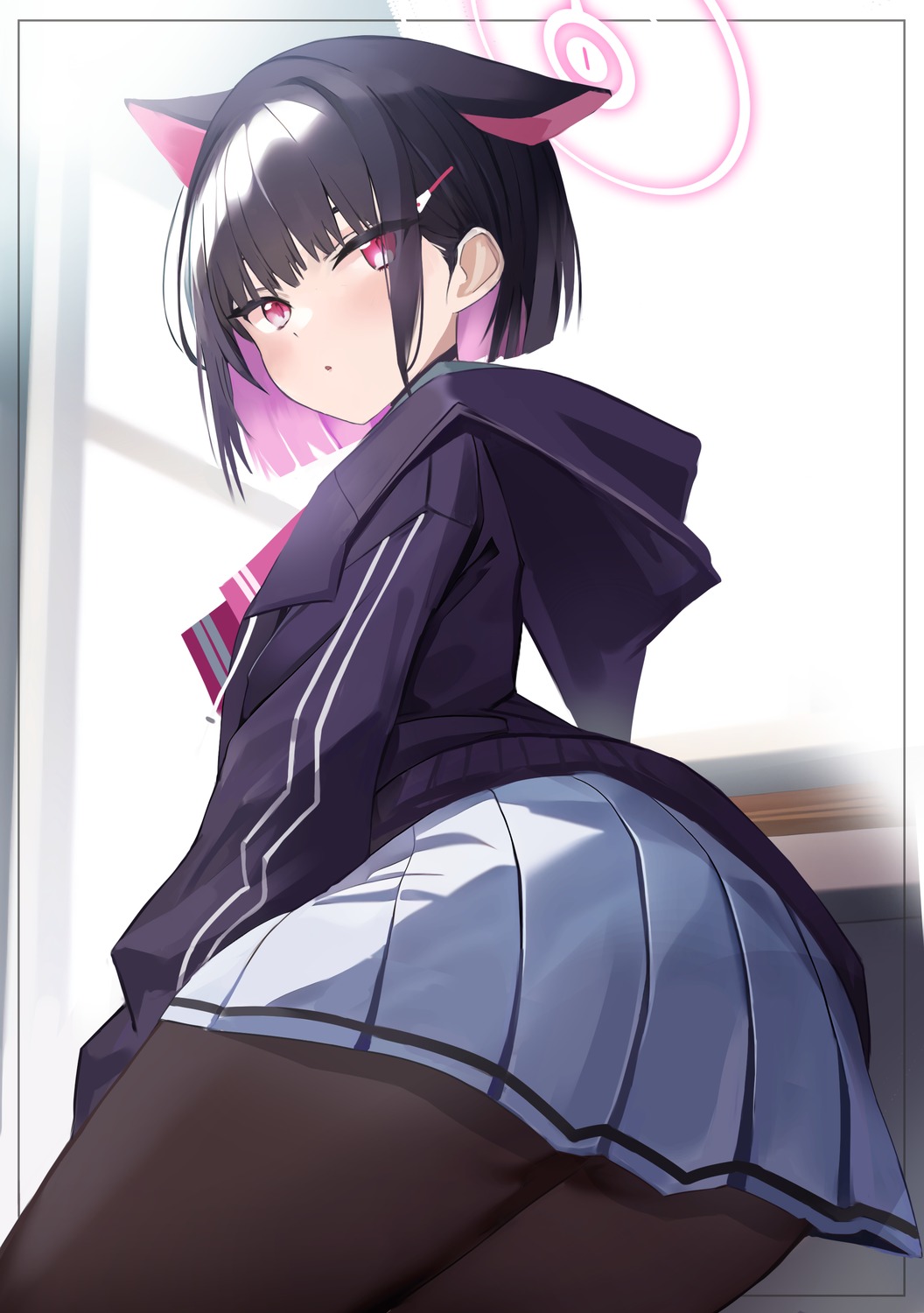 darudana blue archive kyouyama kazusa animal ears ass halo nekomimi pantyhose seifuku | #1036304 ...